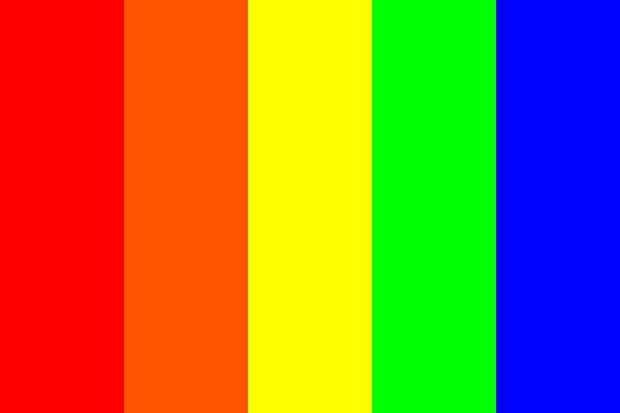Red-Orange-Yellow-Green-Blue Color Palette Red-Orange-Yellow-Green-Blue Color Palette