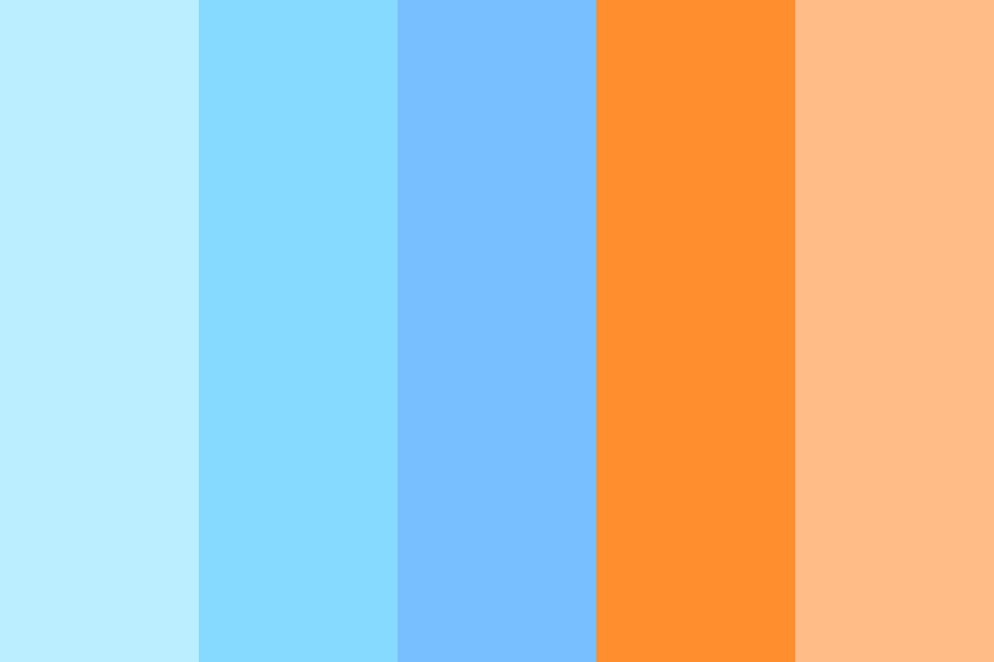 blue orange juice Color Palette