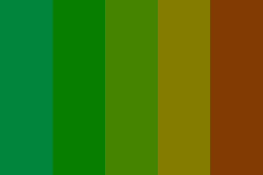 burnt jade forest Color Palette