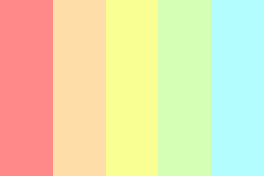 Very Light Rainbow Color Palette Very Light Rainbow Color Palette