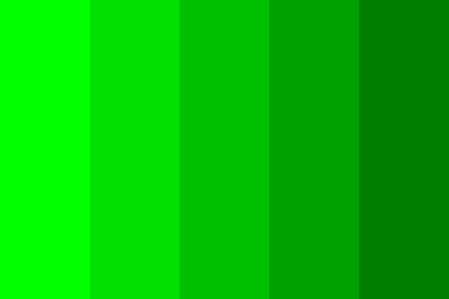 Five Green Shades Color Palette Five Green Shades Color Palette