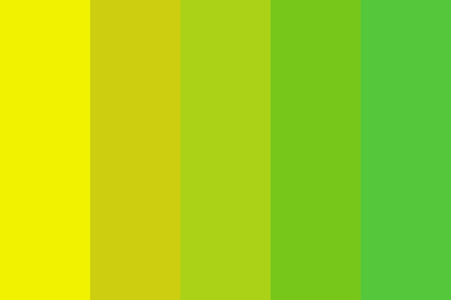 Yellow to Green Color Palette Yellow to Green Color Palette